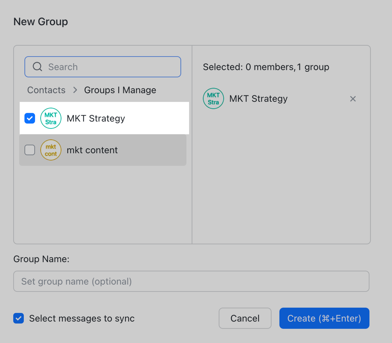 Create a group chat