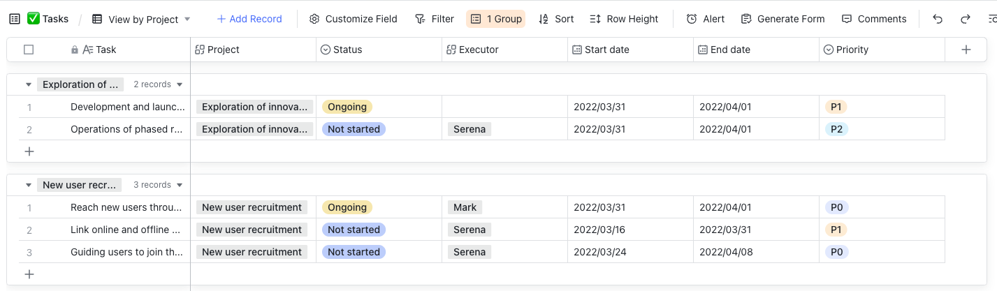 Master project management with this Base template