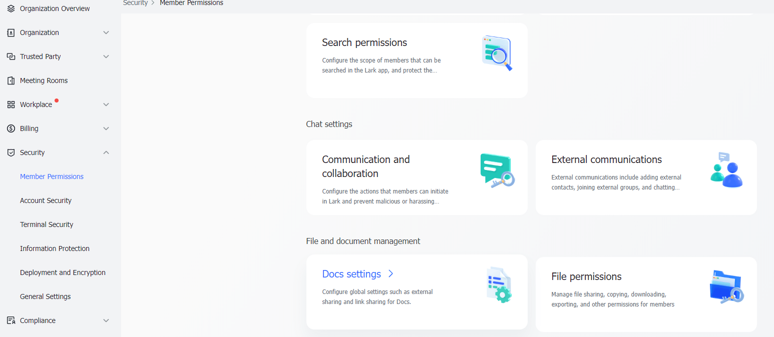 Admin | Configure Docs settings