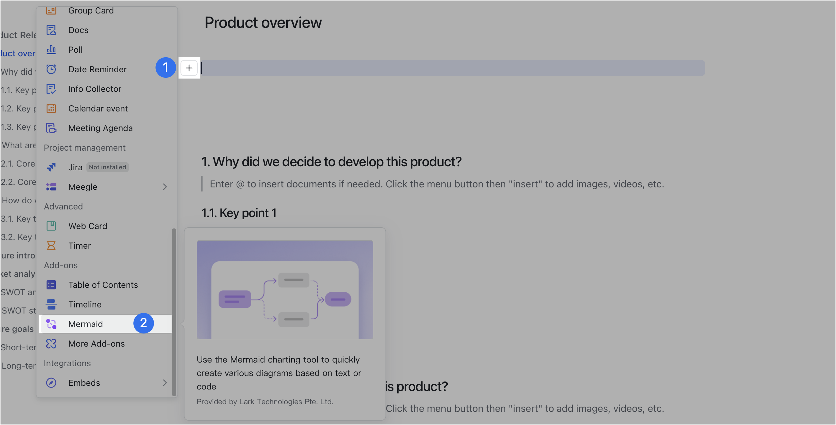 Use the Mermaid add-on