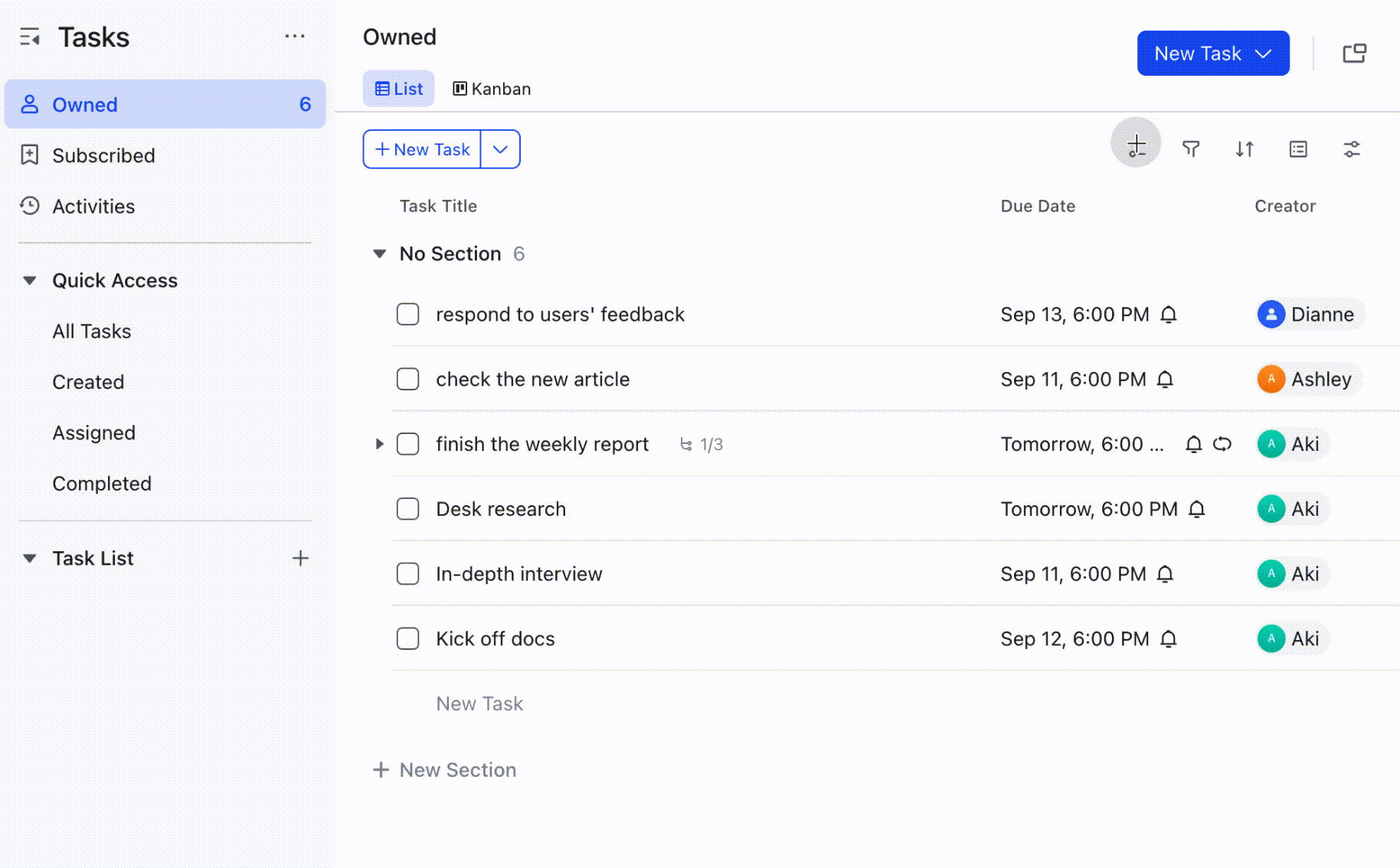 Get started with Tasks