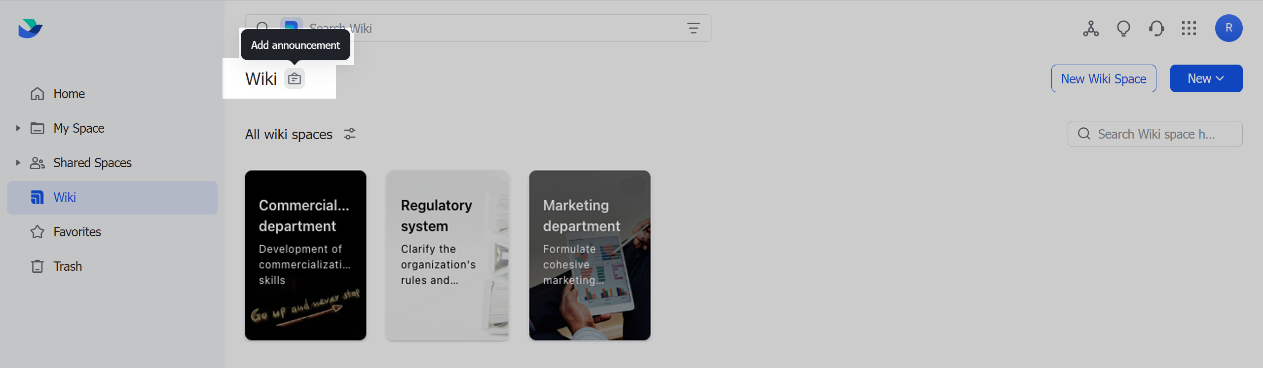 Add An Announcement To The Wiki Homepage