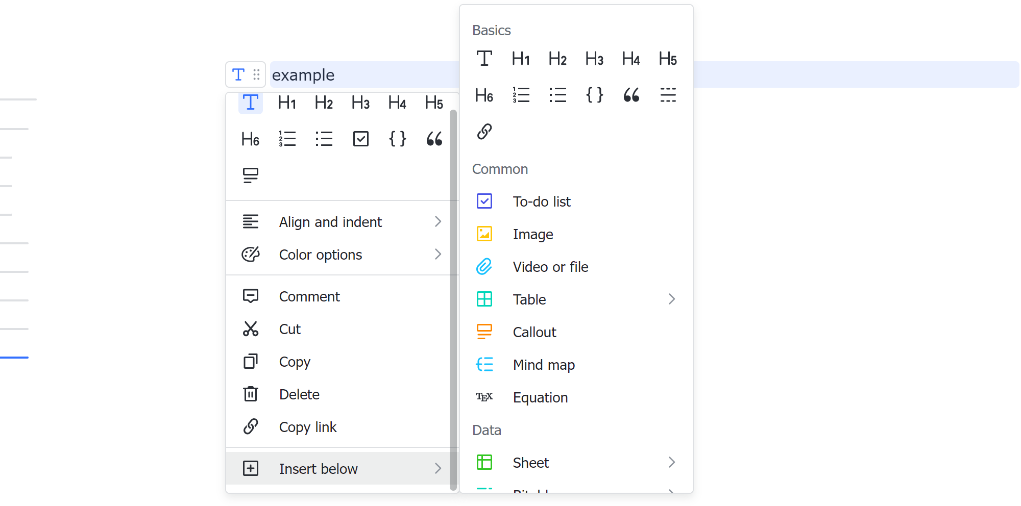 Use toolbars in Docs