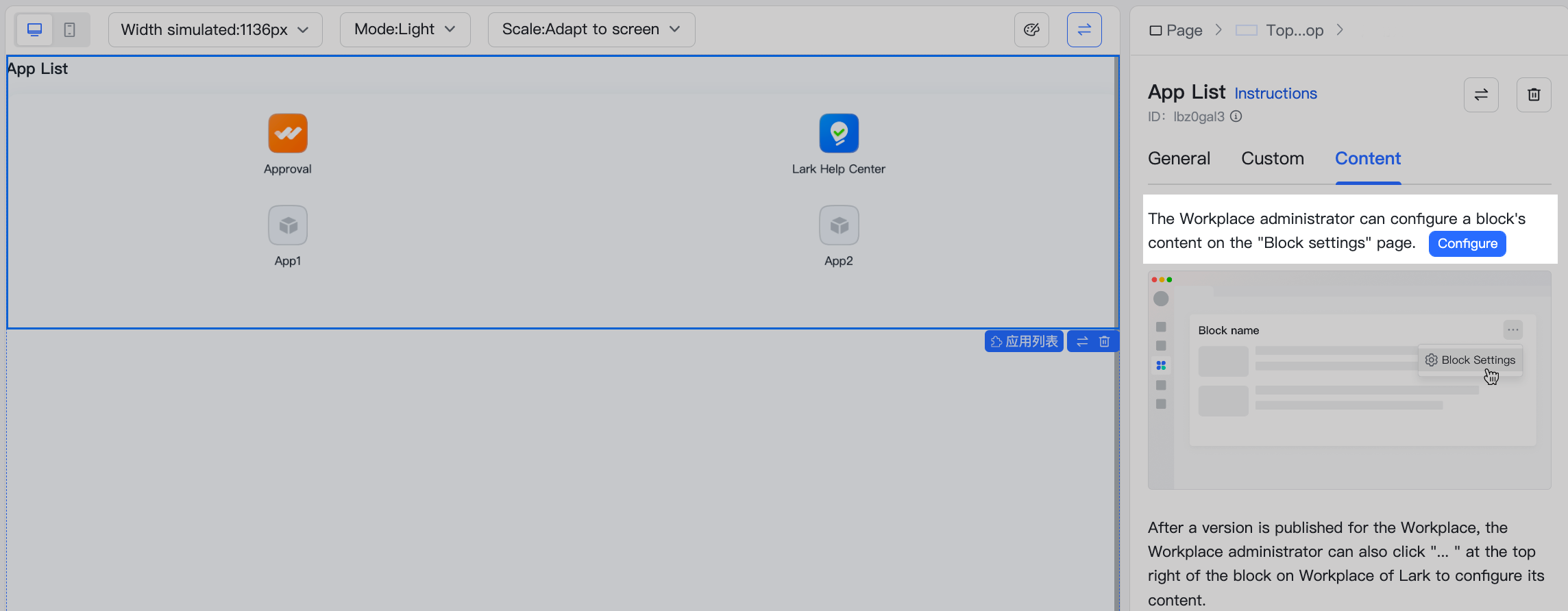 Add links (such as base links) to a Workplace