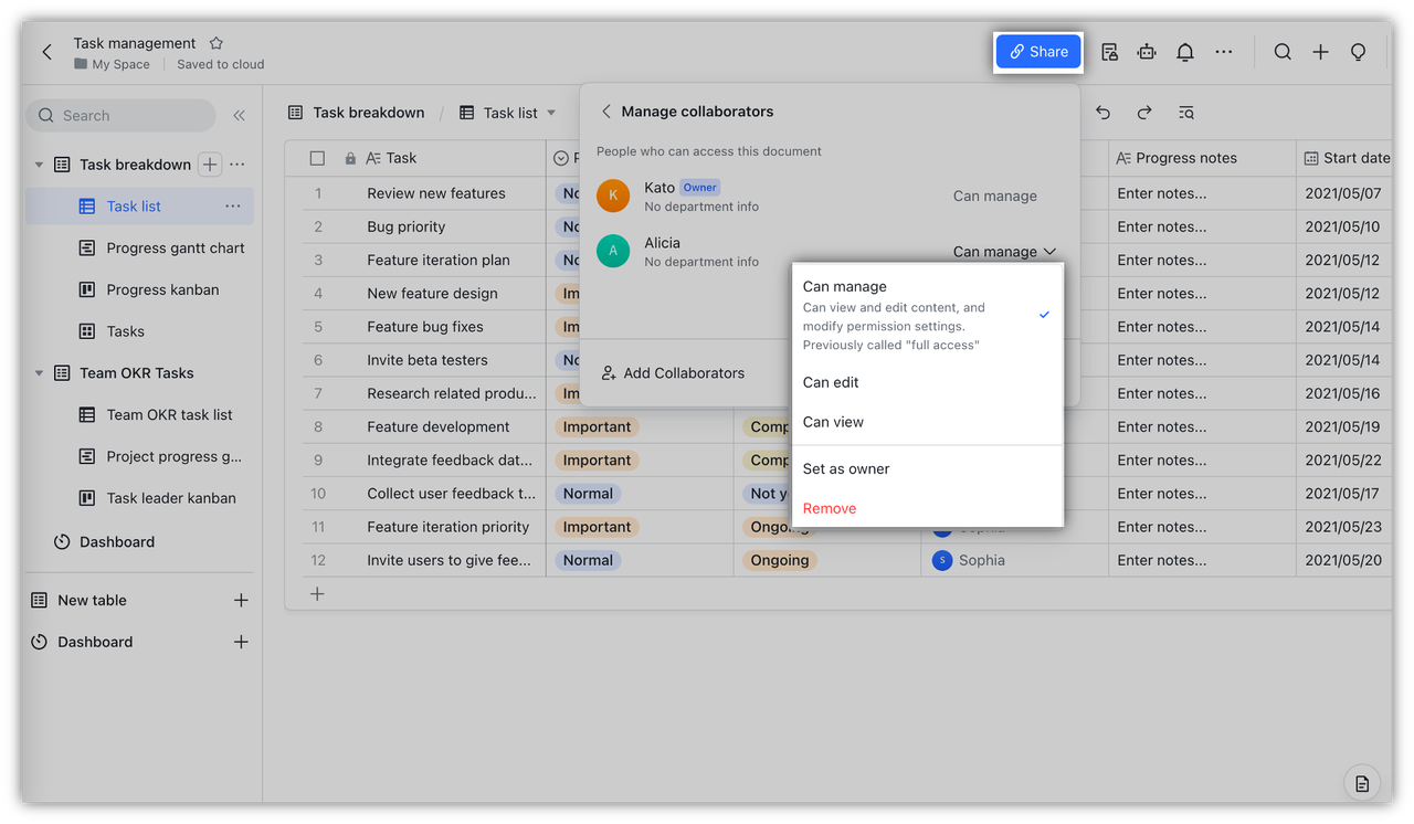 Sử dụng Quyền nâng cao Base