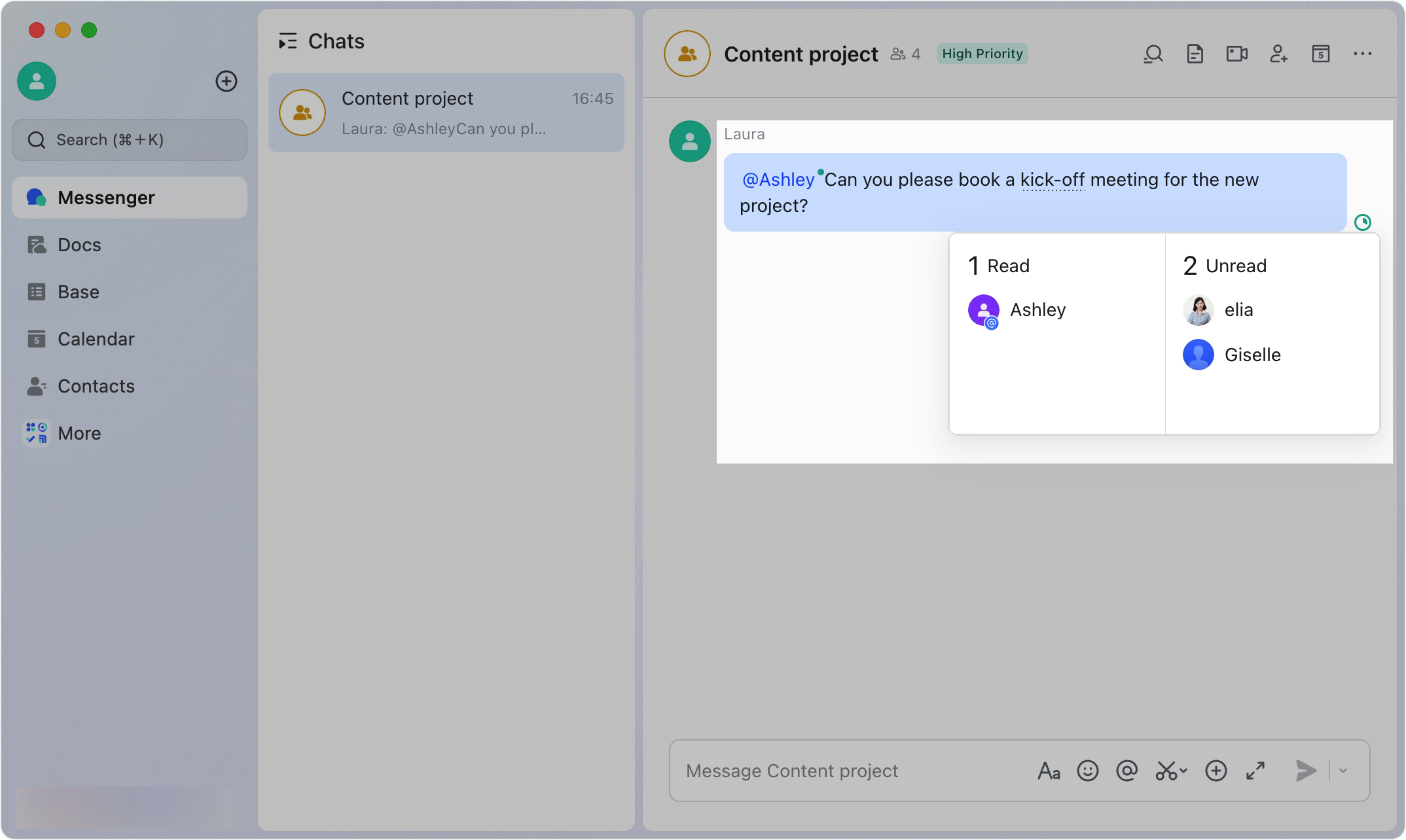 Check the read or unread status of messages