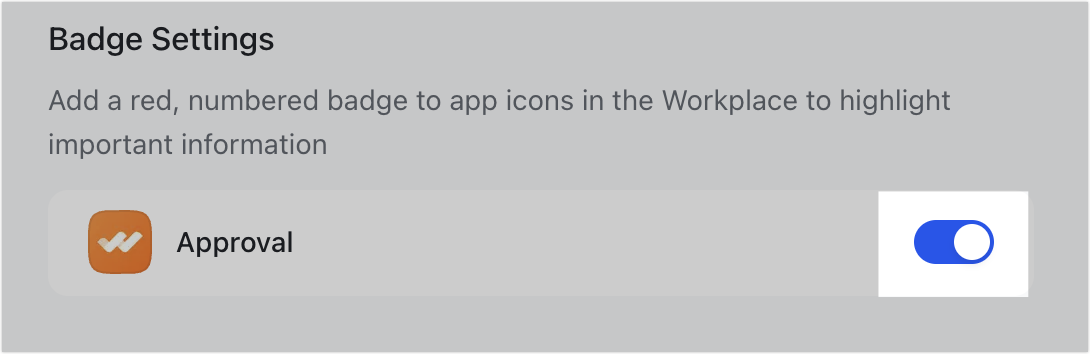 Use the Workplace badge function