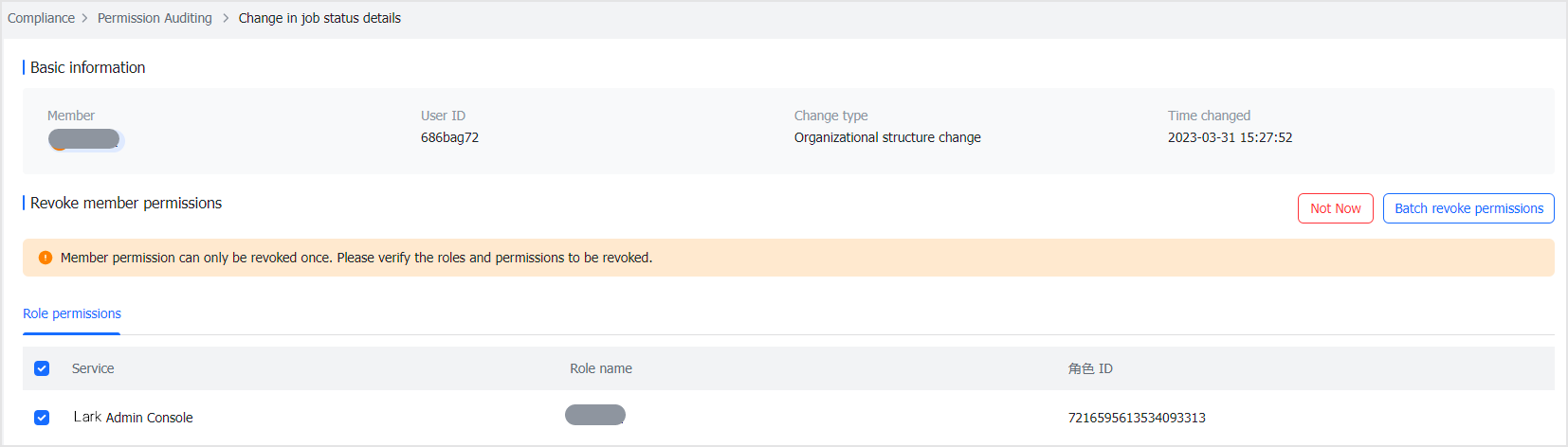 Admin | View and audit member permissions