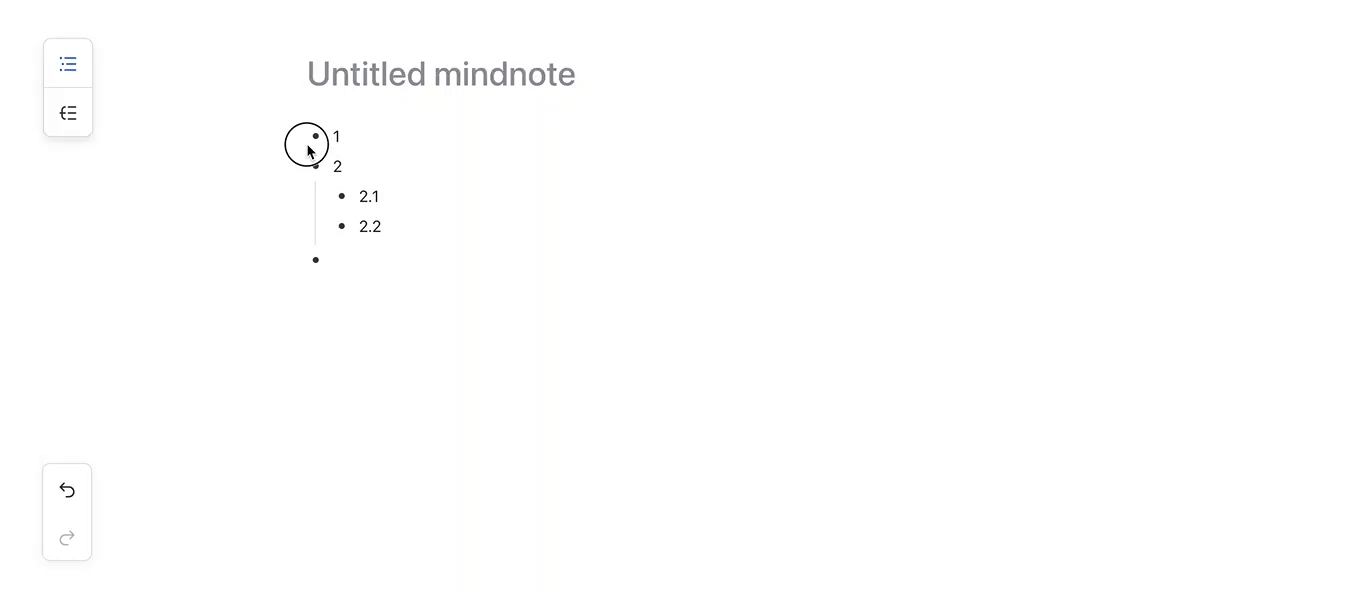 Tạo và chỉnh sửa mindnote