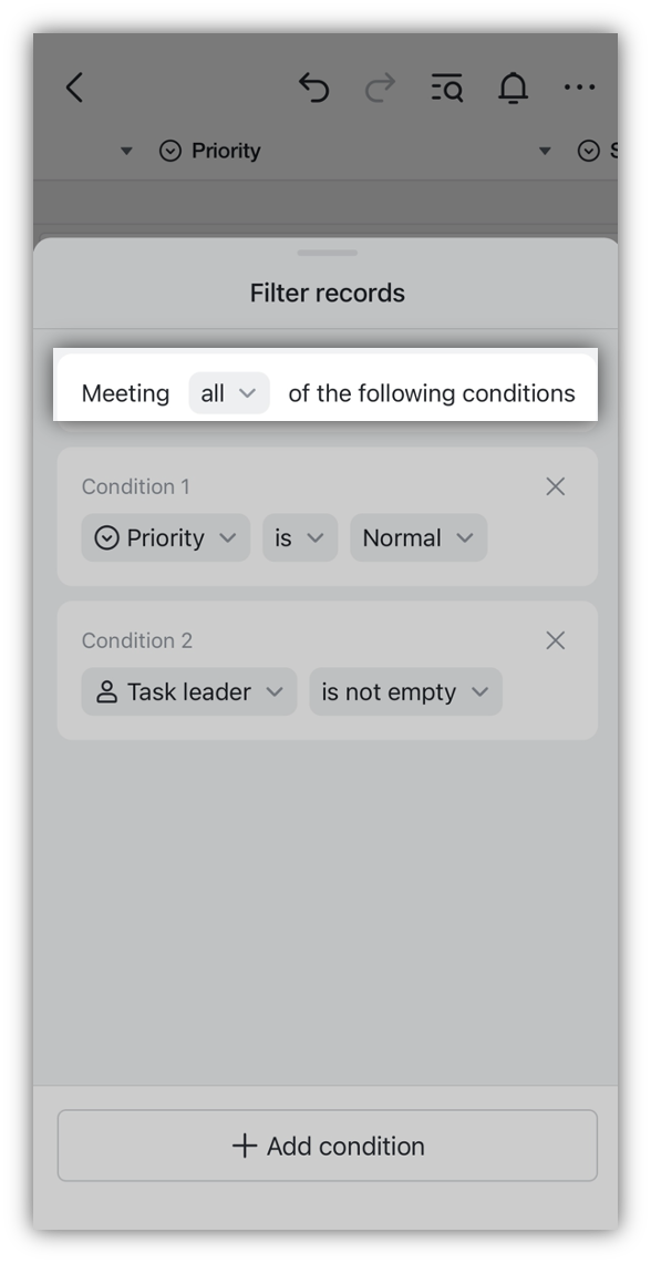 Use groups and filters in Base
