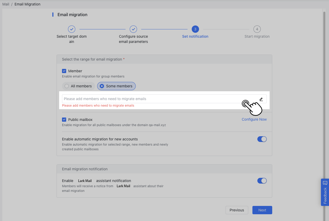 Admin | Migrate emails between different domains