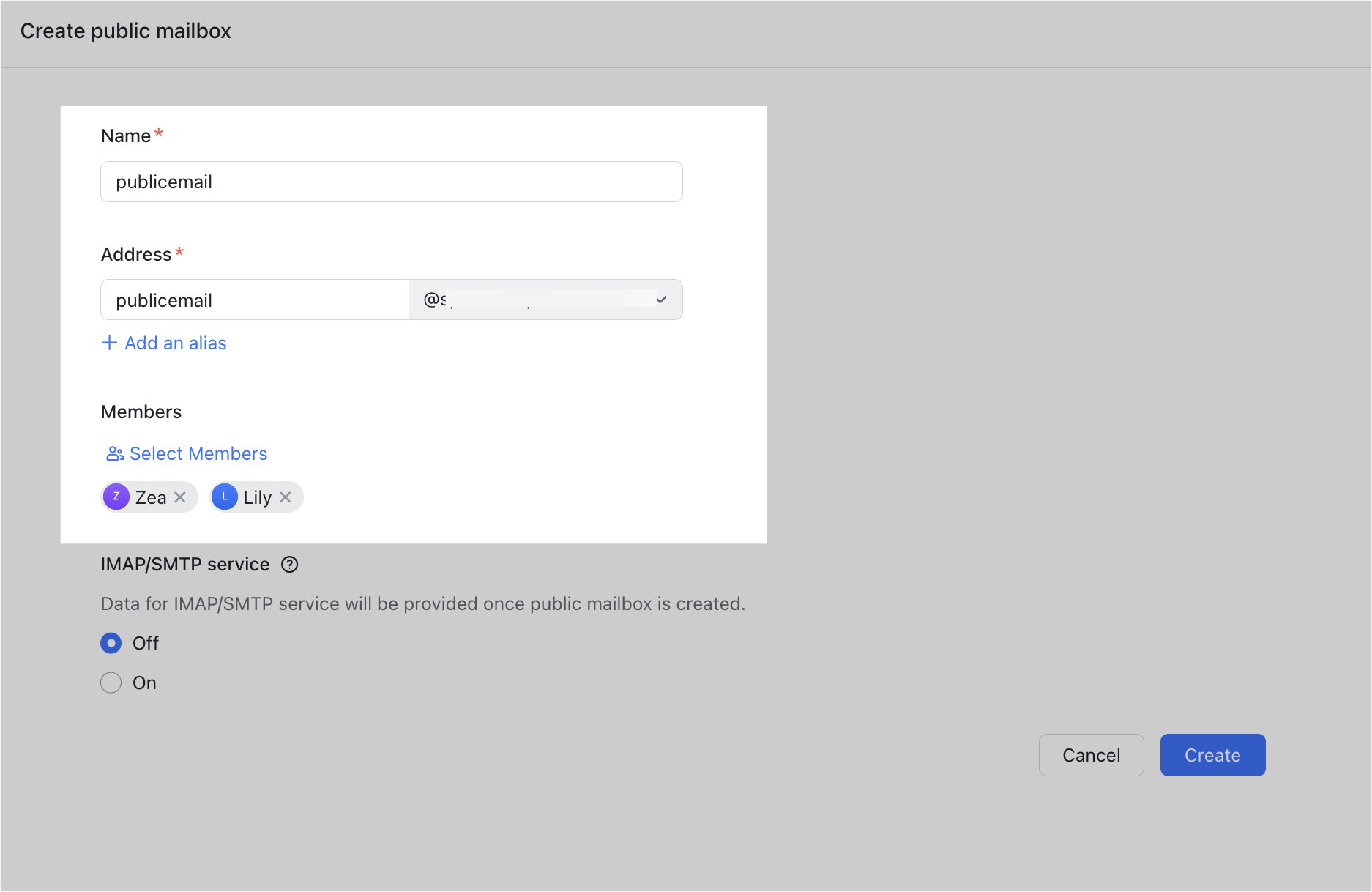 Admin | Create a public mailbox Admin | Create a public mailbox