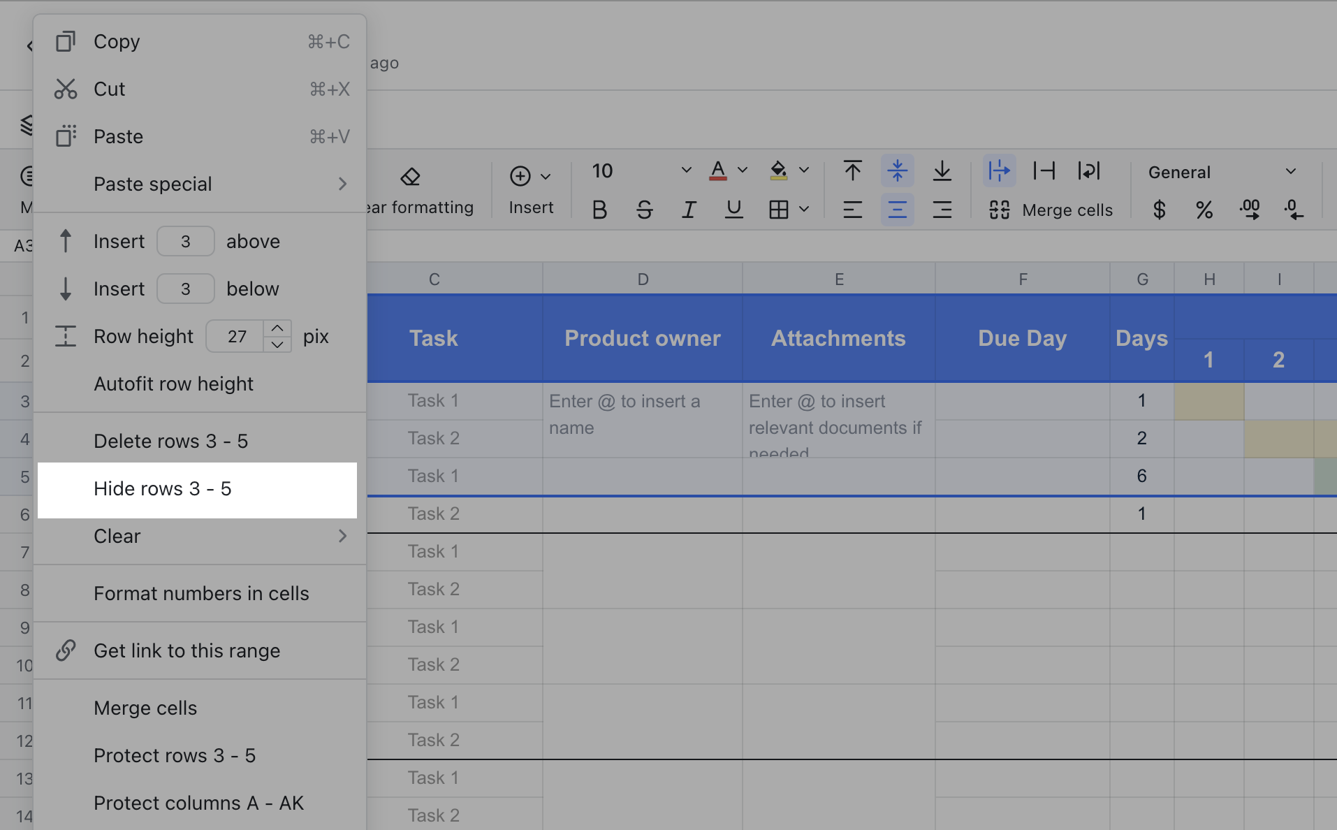Hide sheets, rows, and columns in Sheets Hide sheets, rows, and columns in Sheets