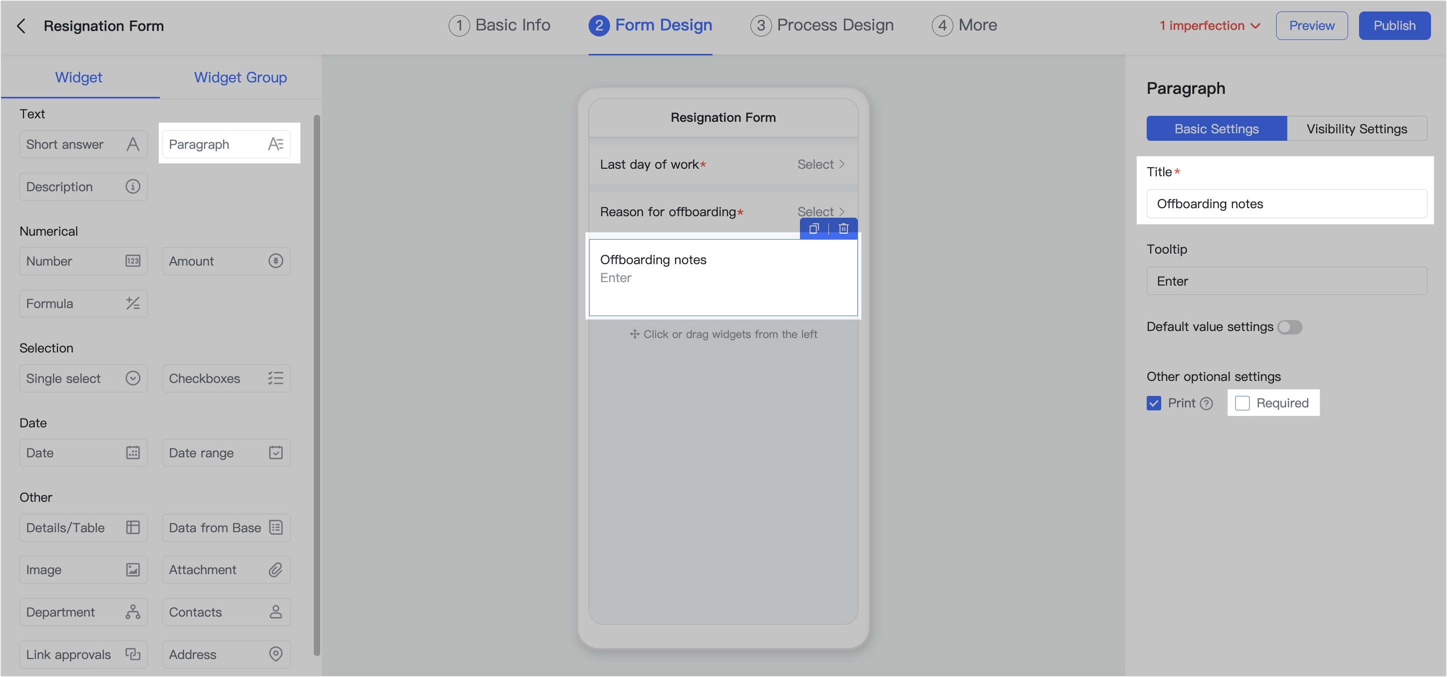 Admin | Create a termination approval