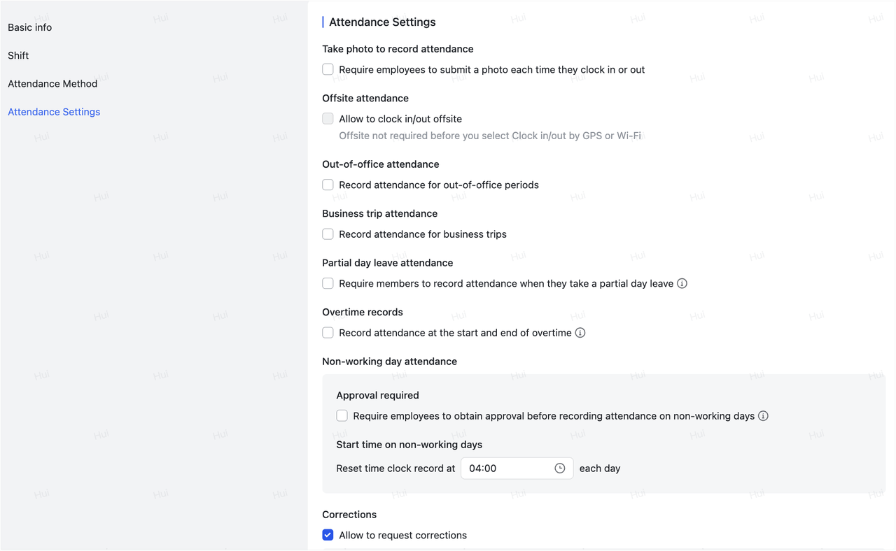 Admin | Set up attendance group