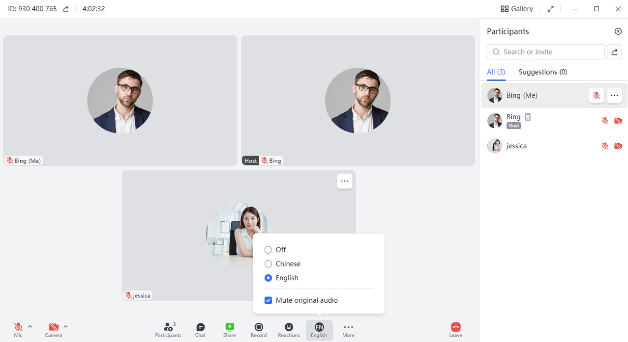 Use language interpretation