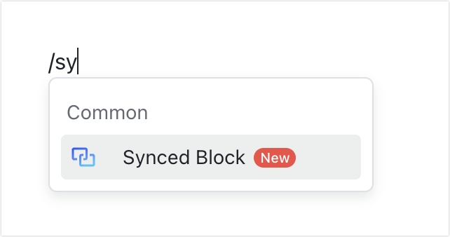 Use synced blocks in Docs