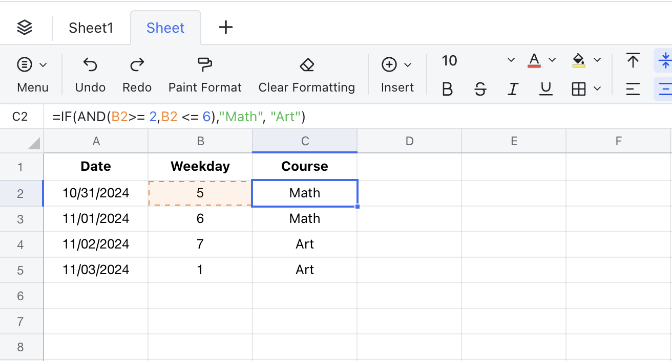 Weekday Function For Sheets 9237