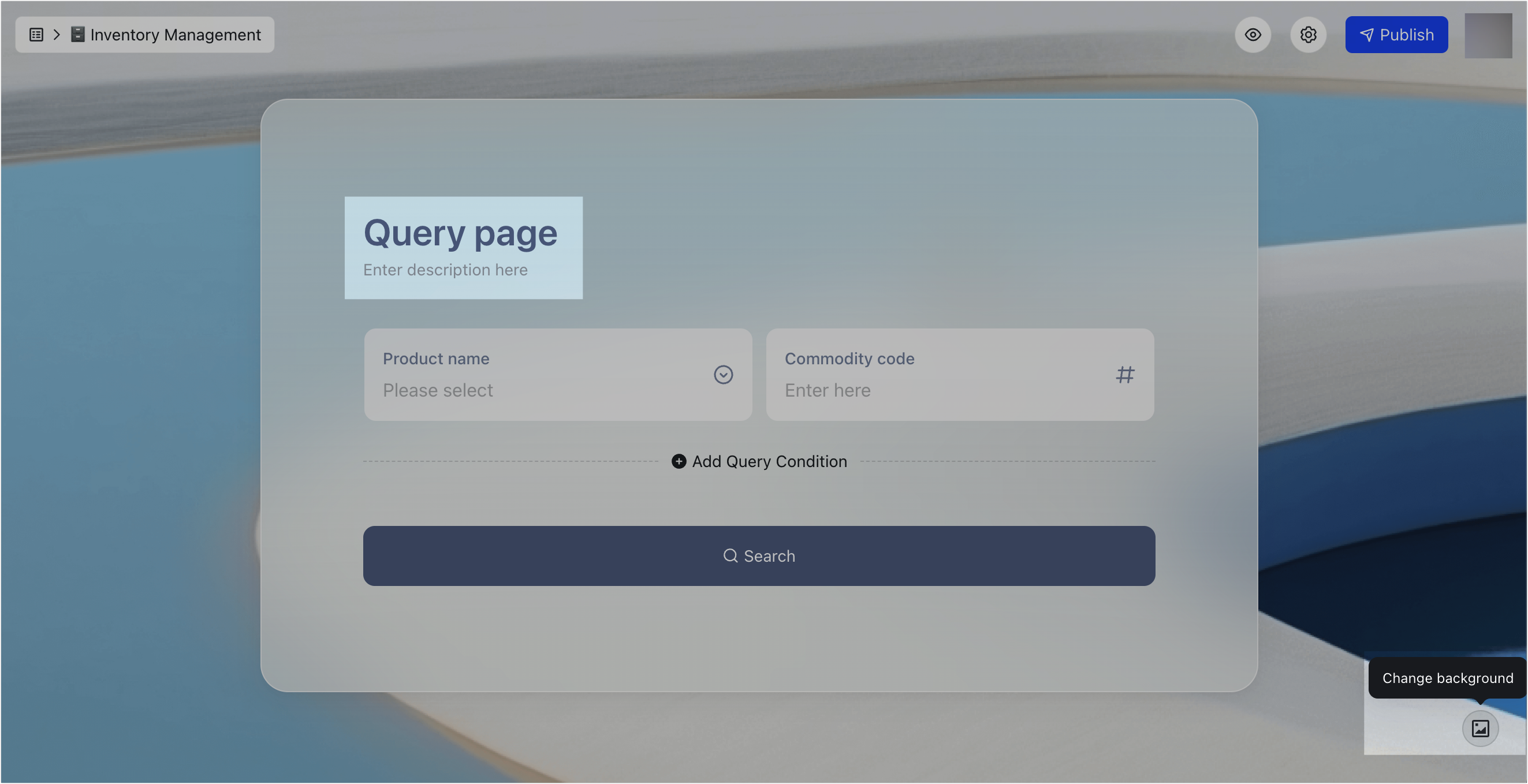 Use the query page in Base