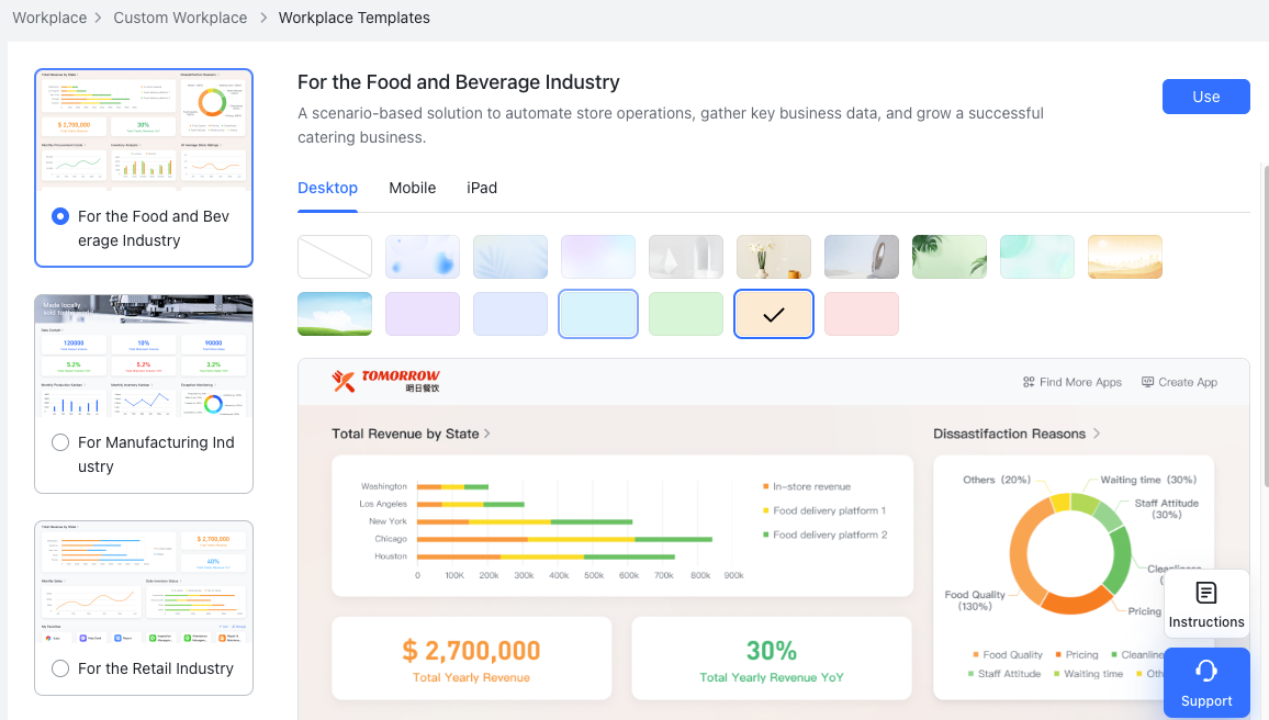 Templates make workplaces even easier to use
