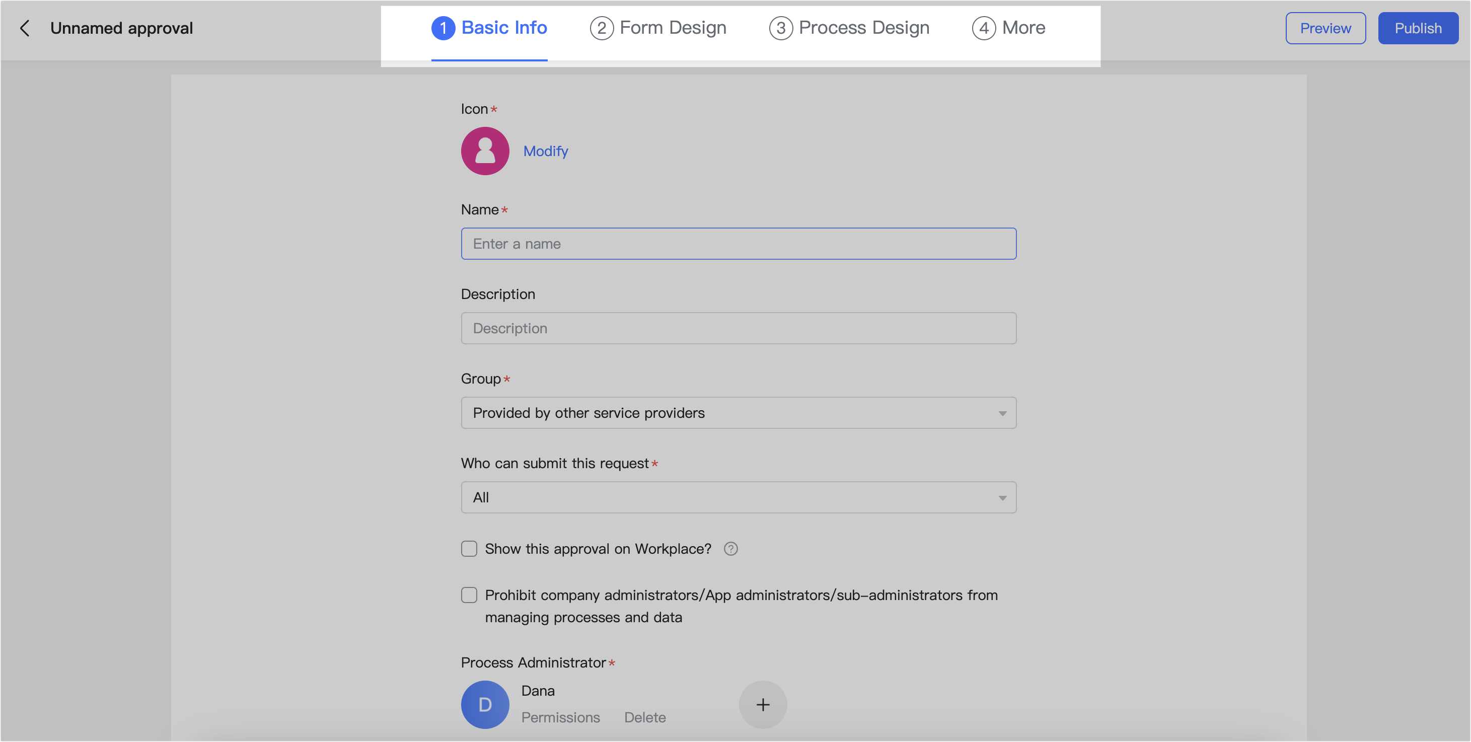 Admin | Create an approval process