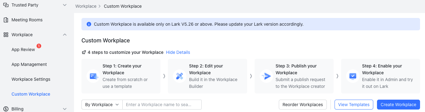 Templates make workplaces even easier to use