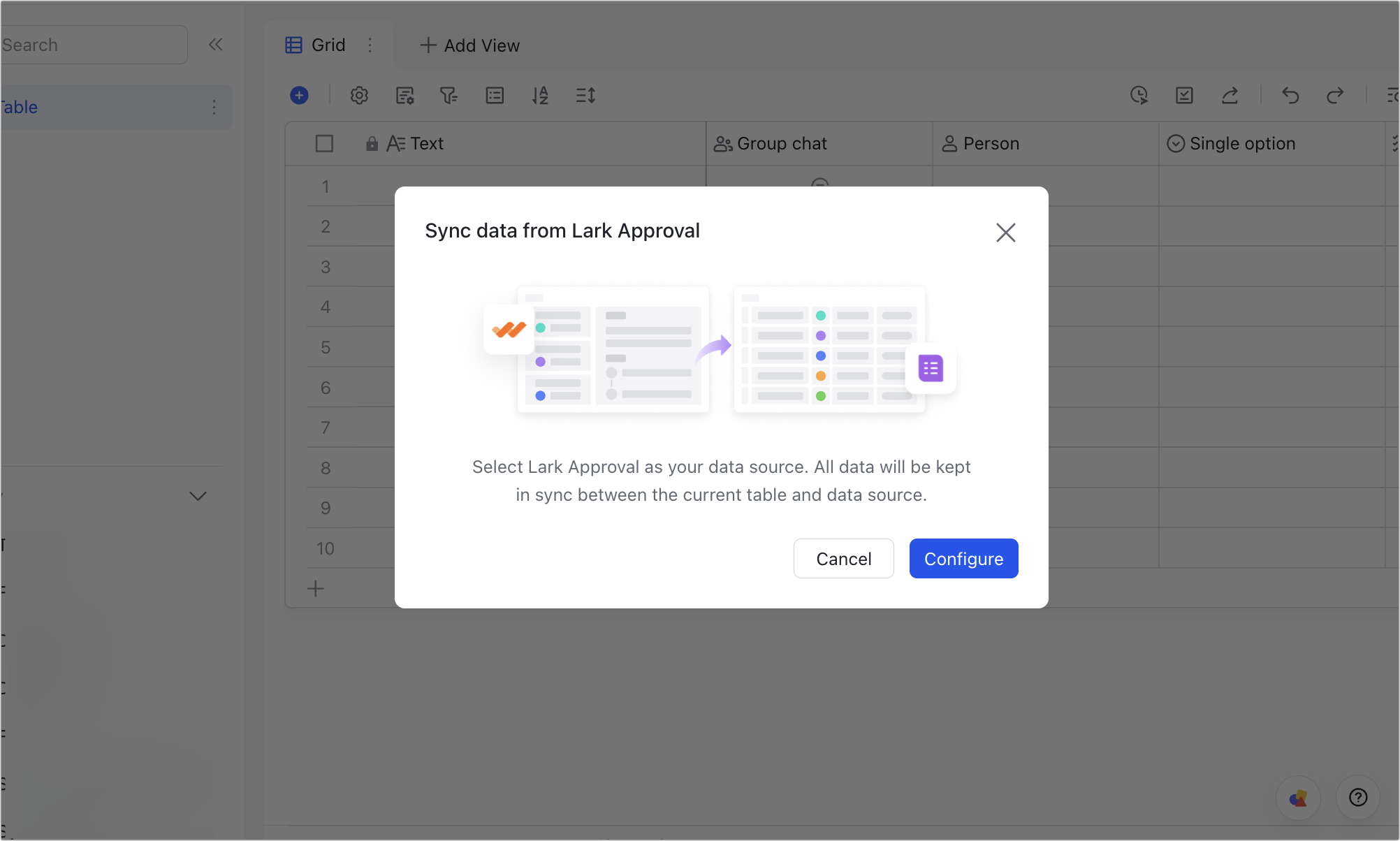 Sync Approval data to Base