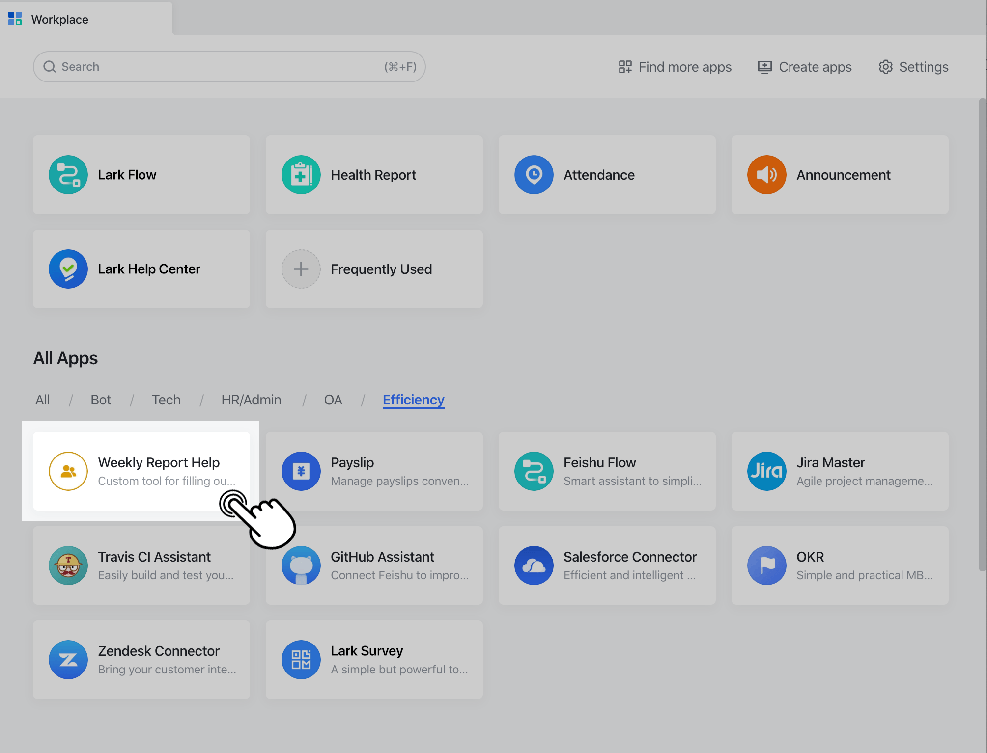 How to use custom apps