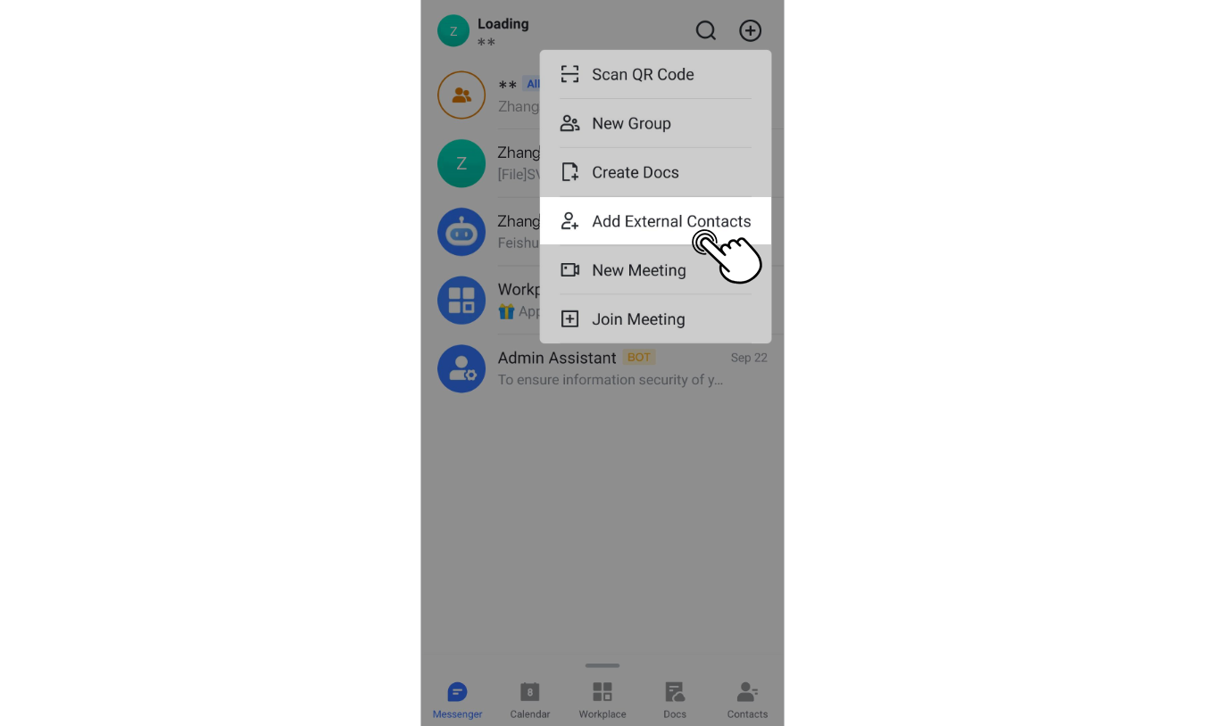 Cómo agregar contactos externos
