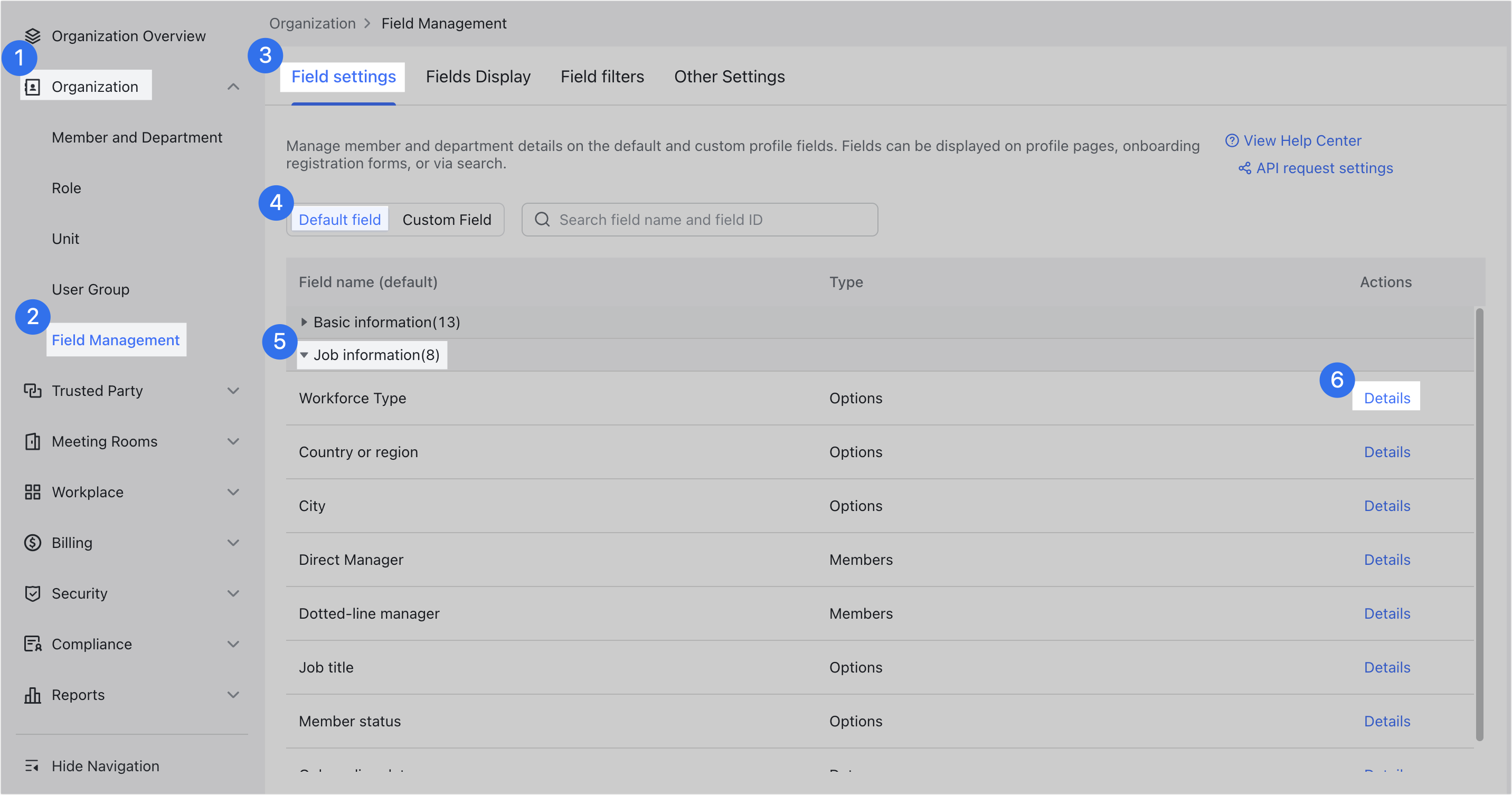 Admin | Customize workforce types