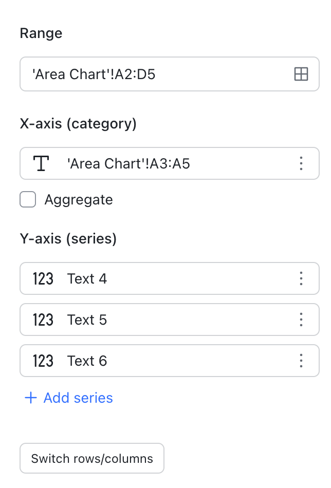 Use area charts in Sheets