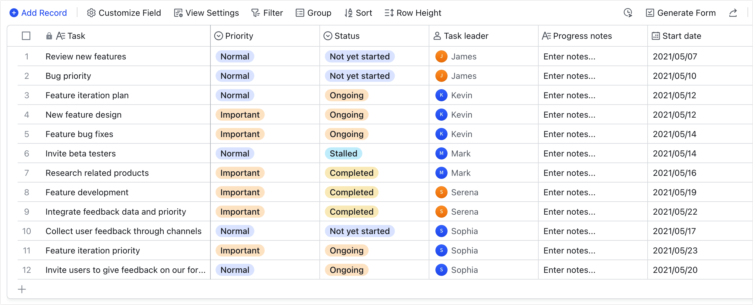 Introduction to tables and views in Base