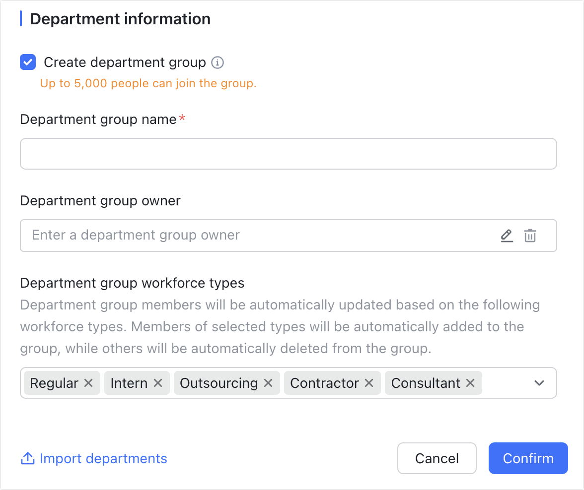 Admin | Customize workforce types