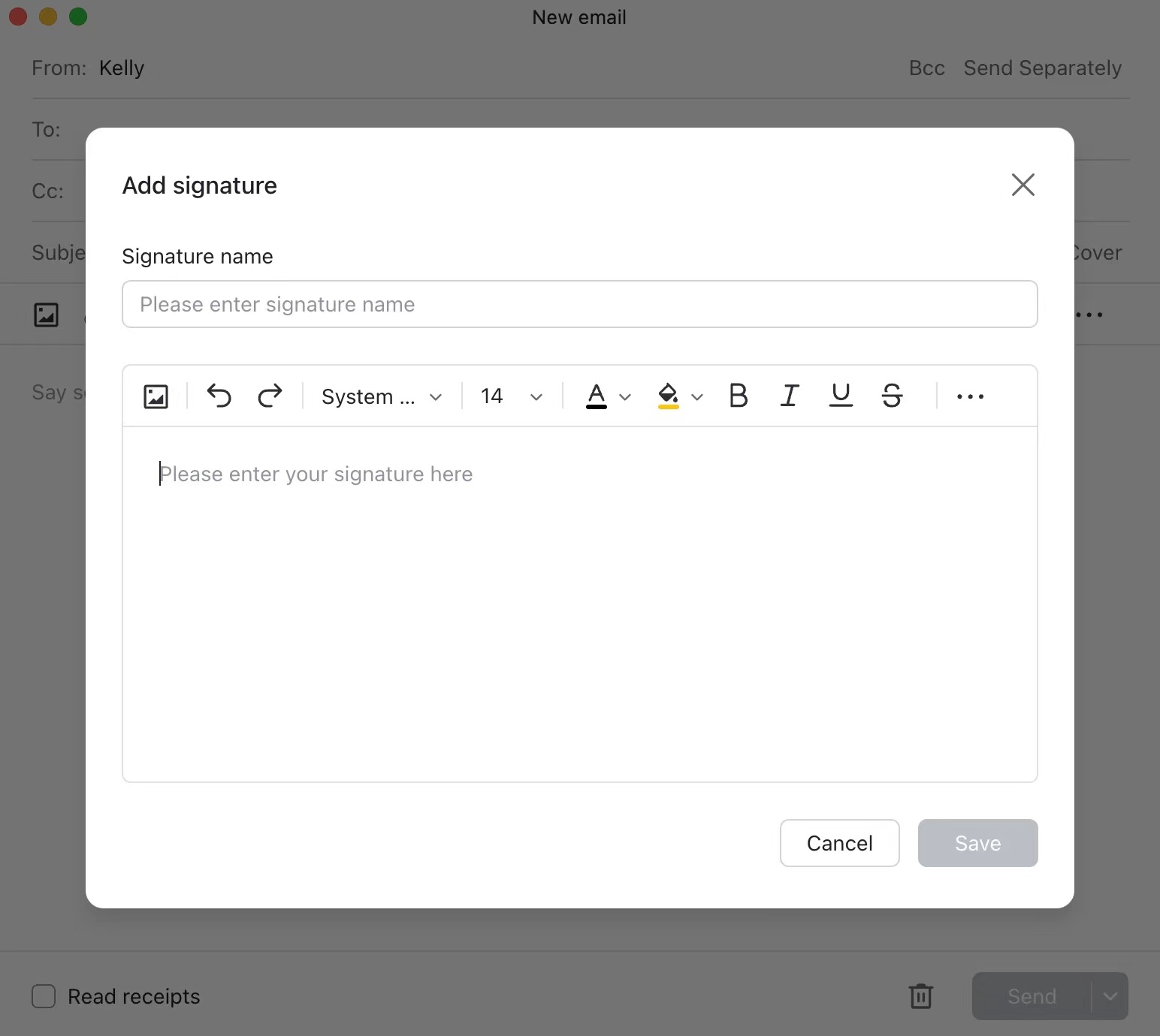Set your email signature