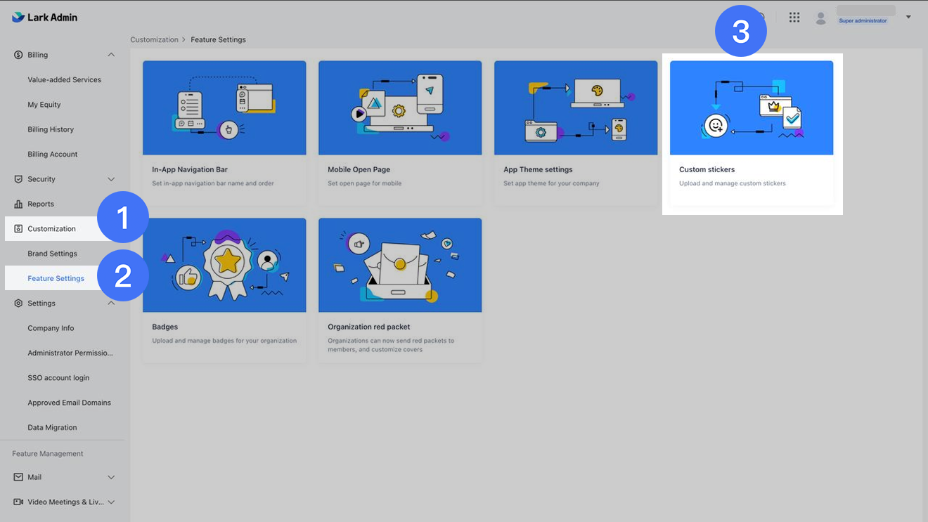 Admin | Upload and manage custom stickers
