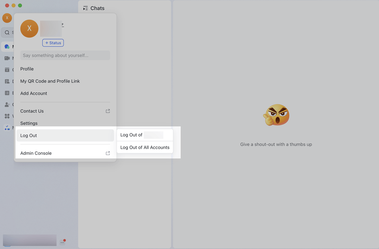 Log in and log out of your Lark account