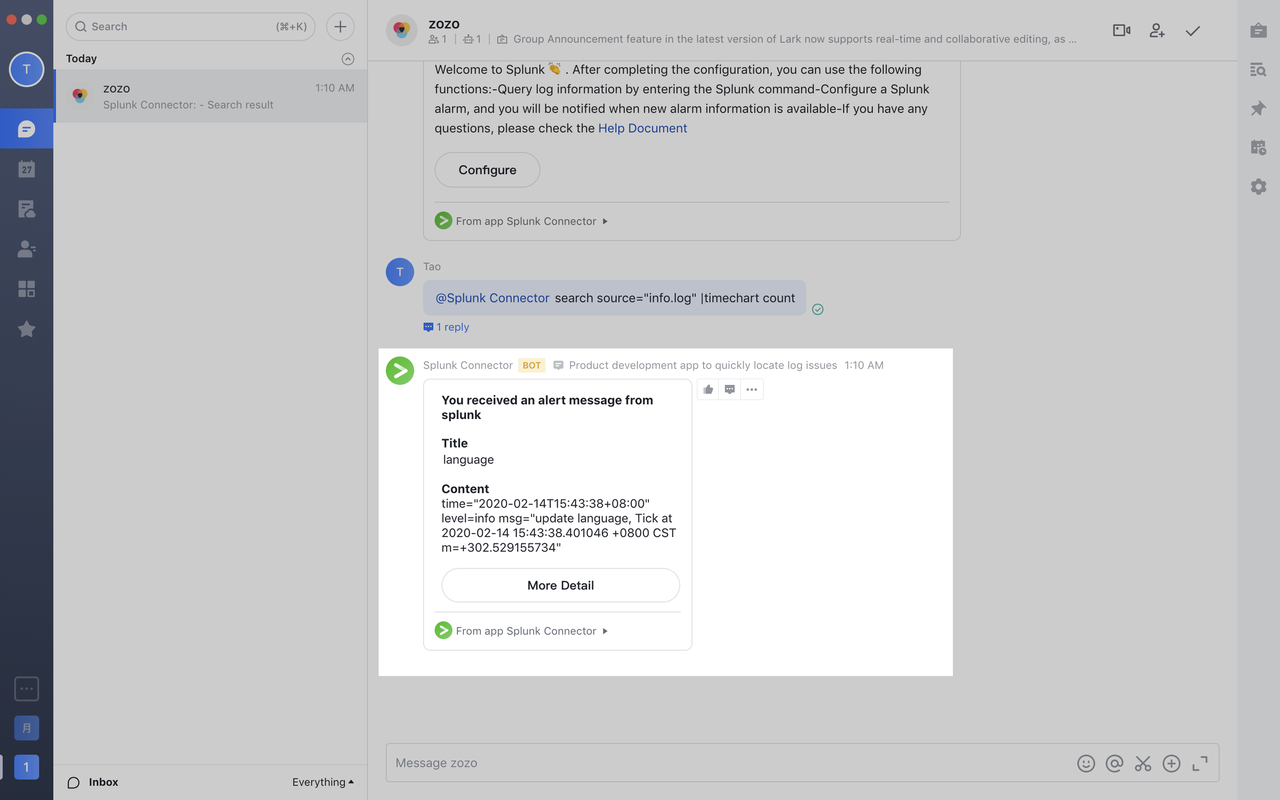 Use the Splunk Connector