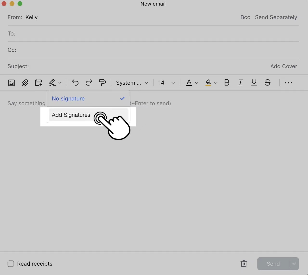 Set your email signature