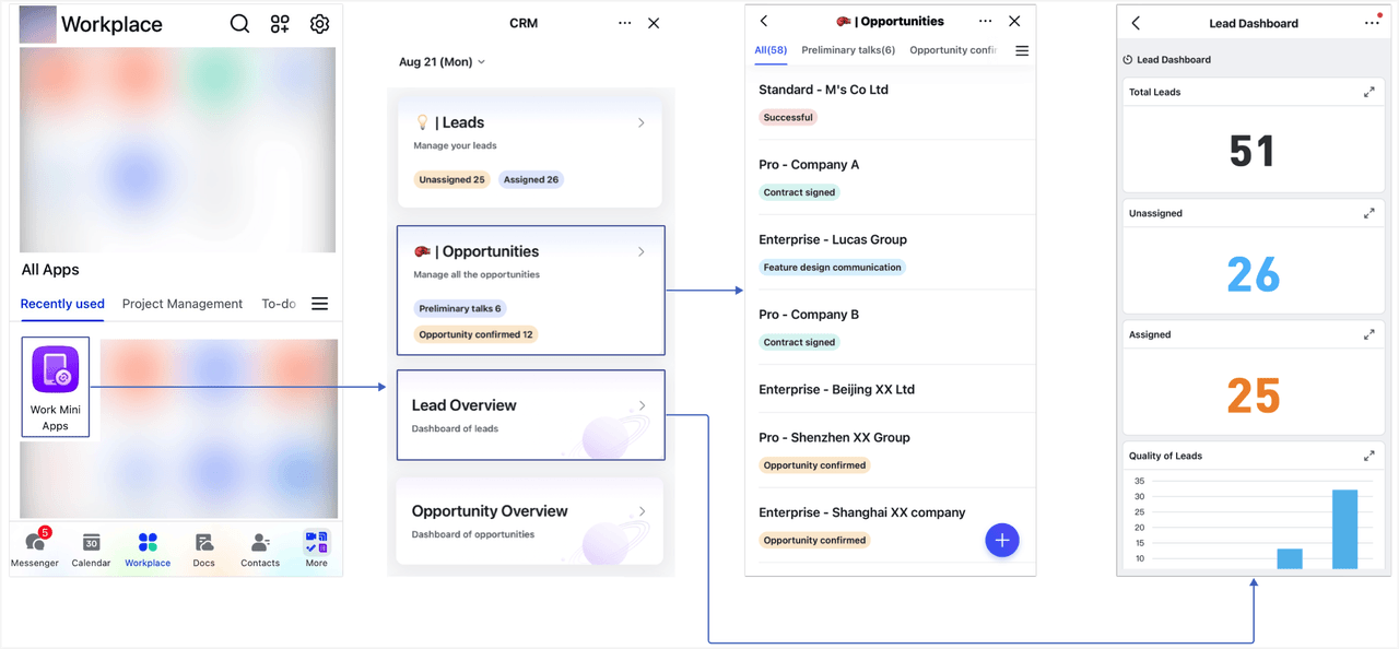 Use Work Mini Apps in Base