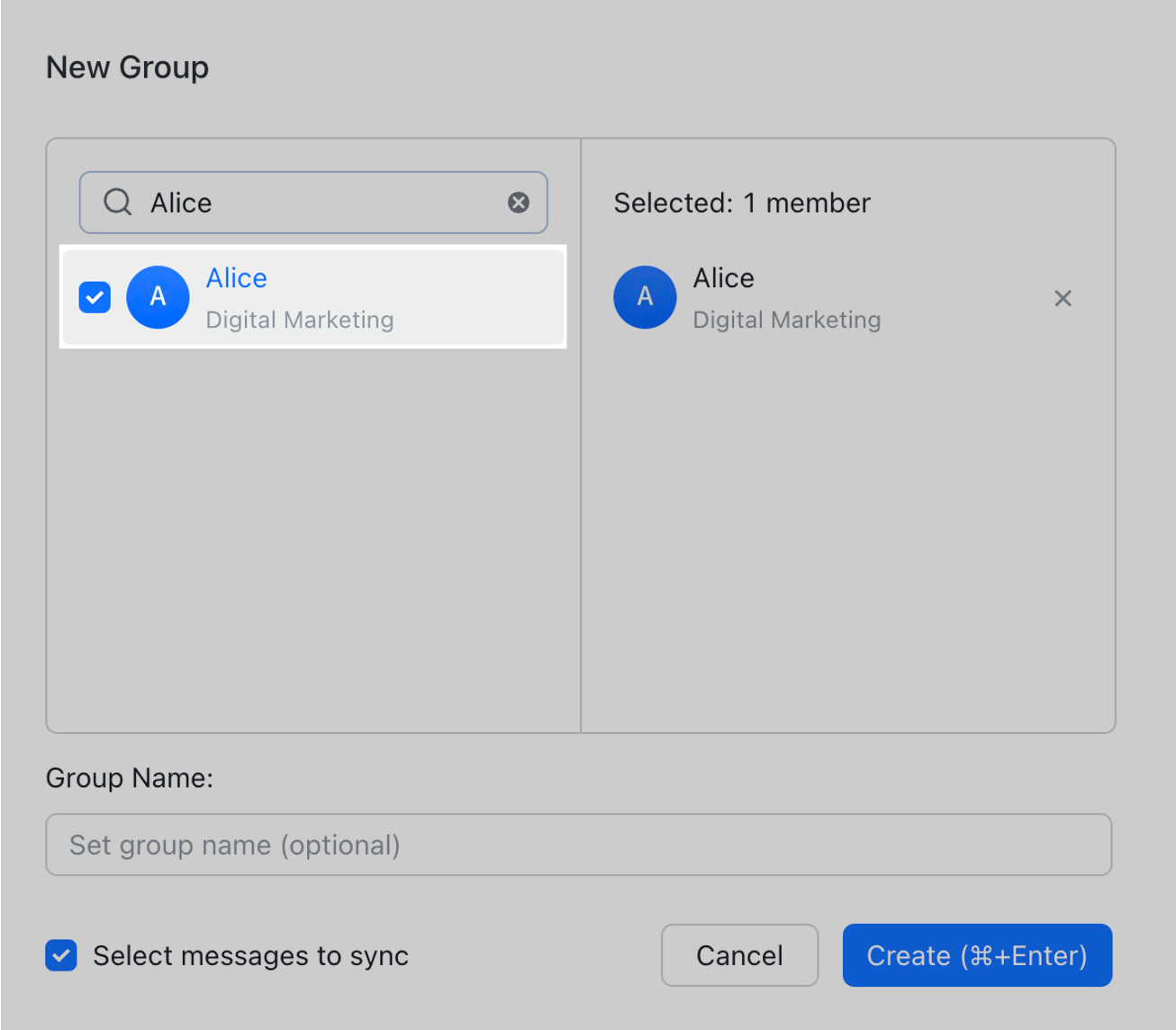 Create a group chat