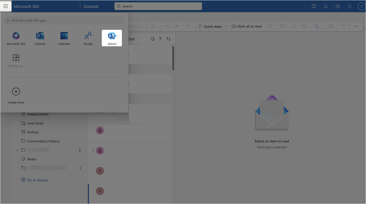 Admin | Configure an authorized account for Outlook email migration ...