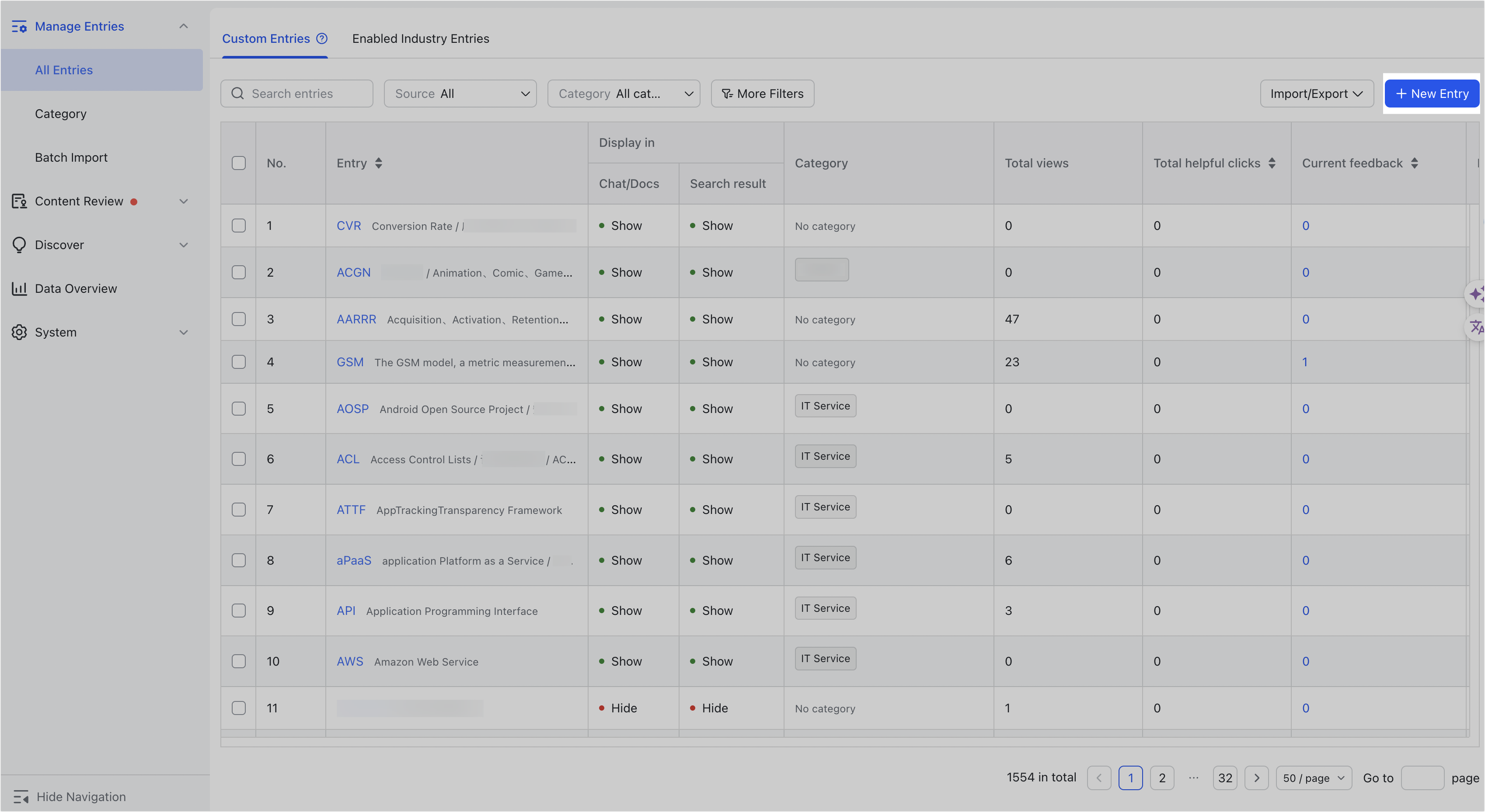 Create and import Lingo entries