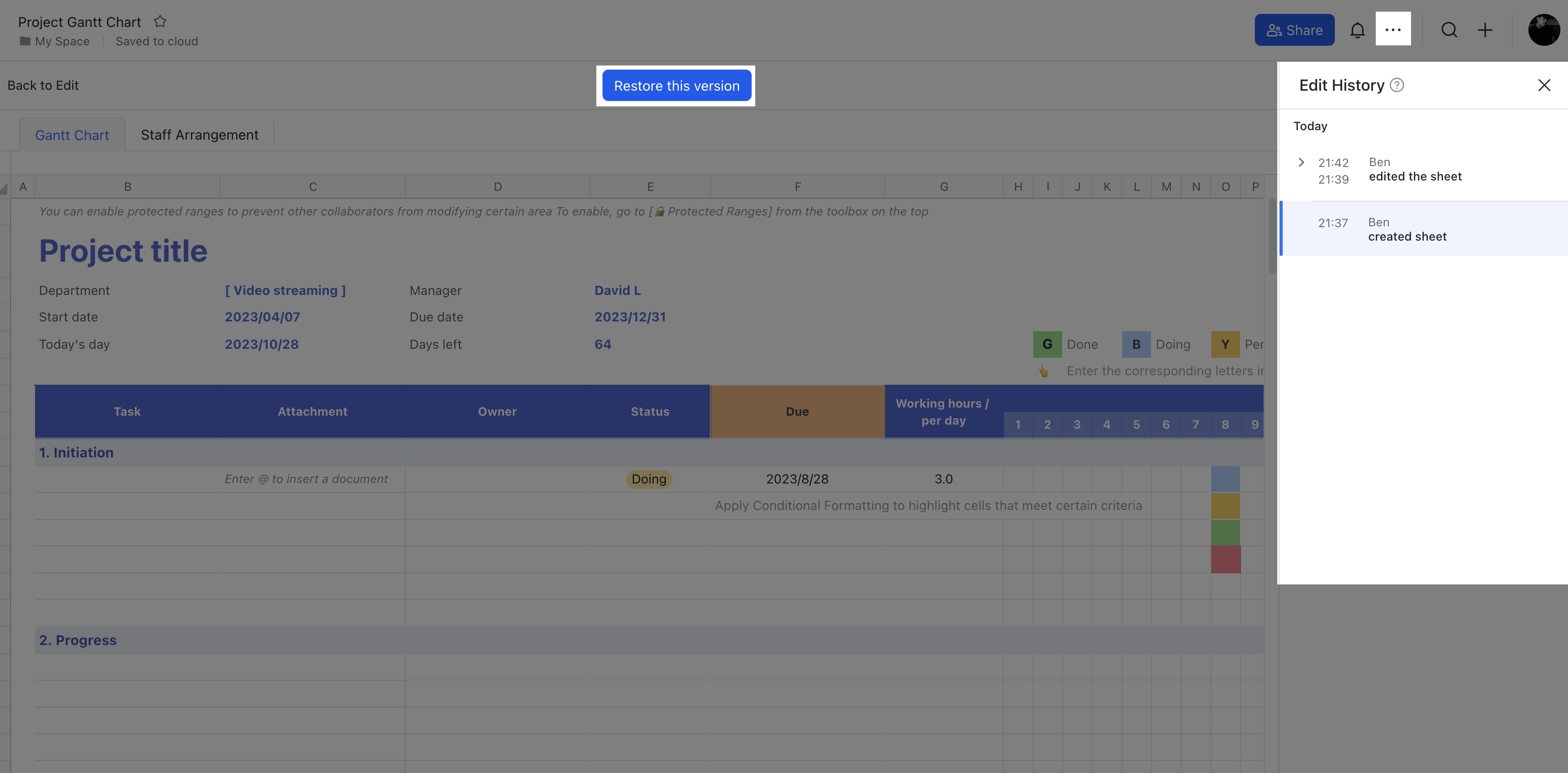 Get started with Sheets