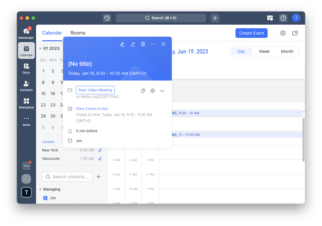 Use check-in for events