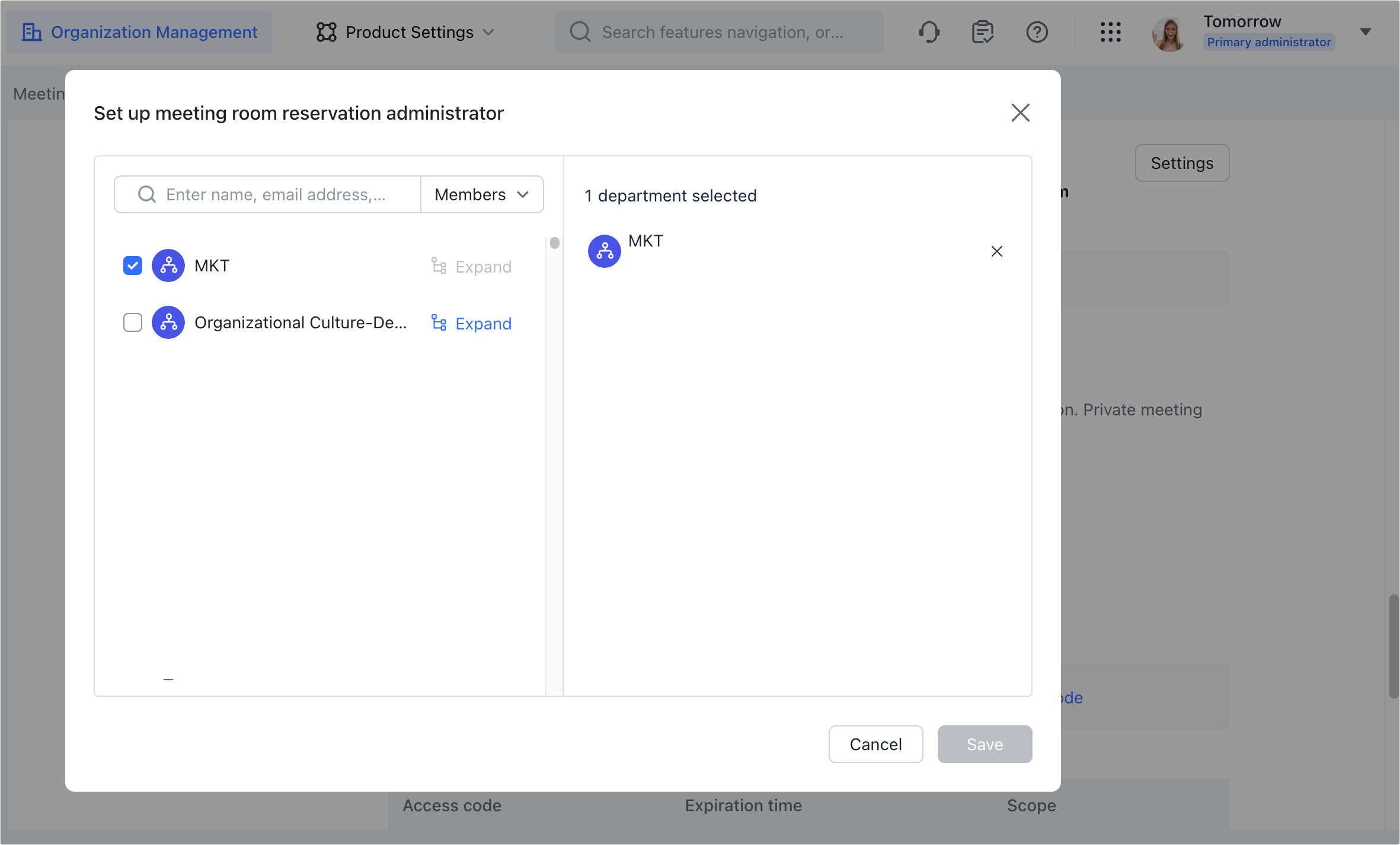 Admin | Assign room reservation administrators and manage rooms