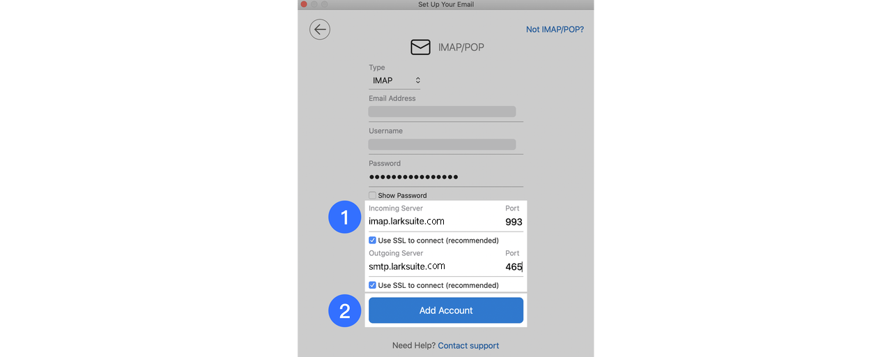 Log in to Lark Mail through a third-party email client