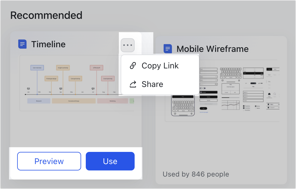 Use templates in Lark Docs