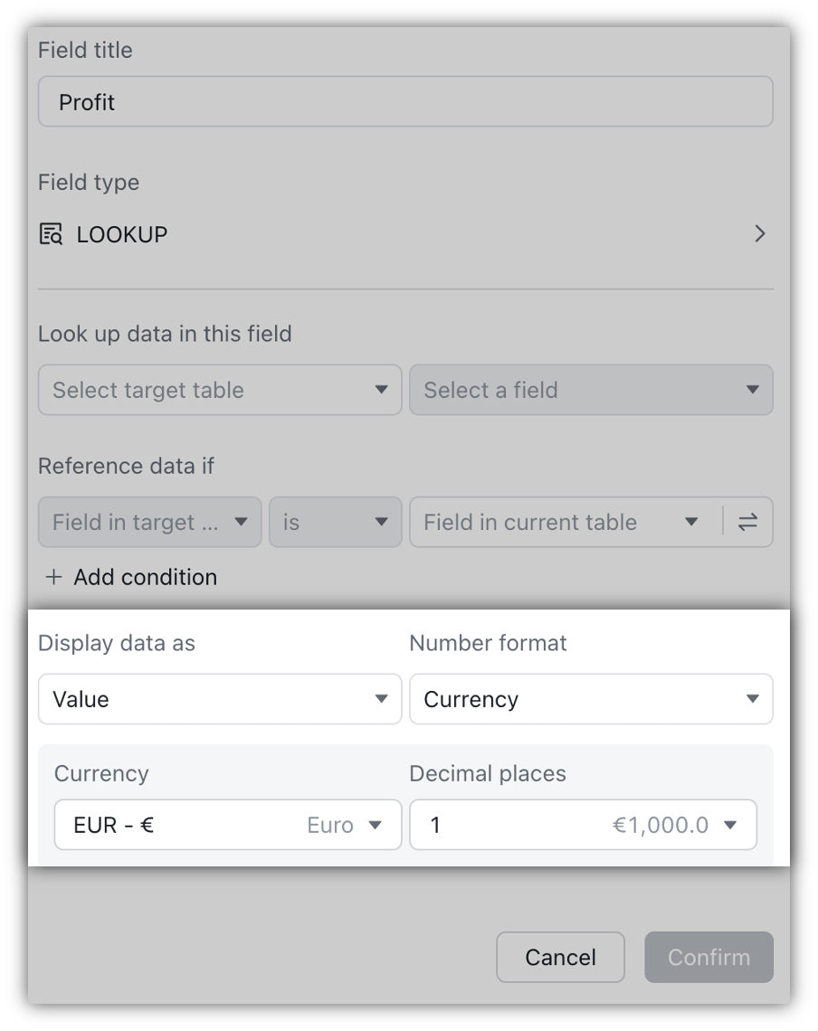 Use currency fields in Base Use currency fields in Base