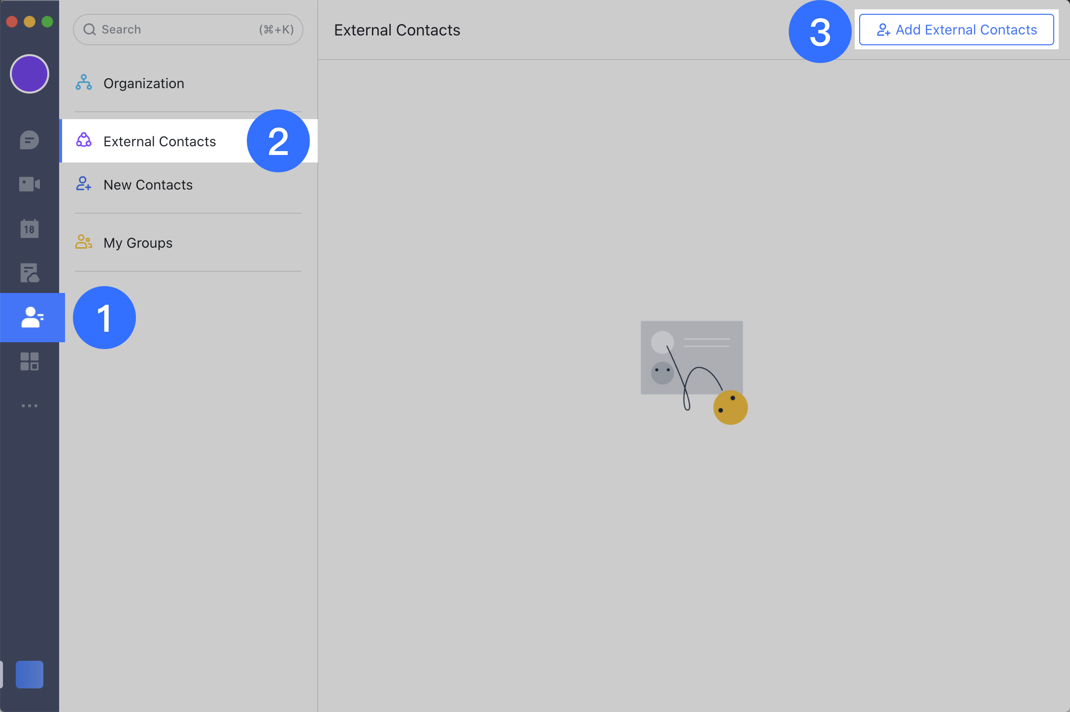 Cómo agregar contactos externos