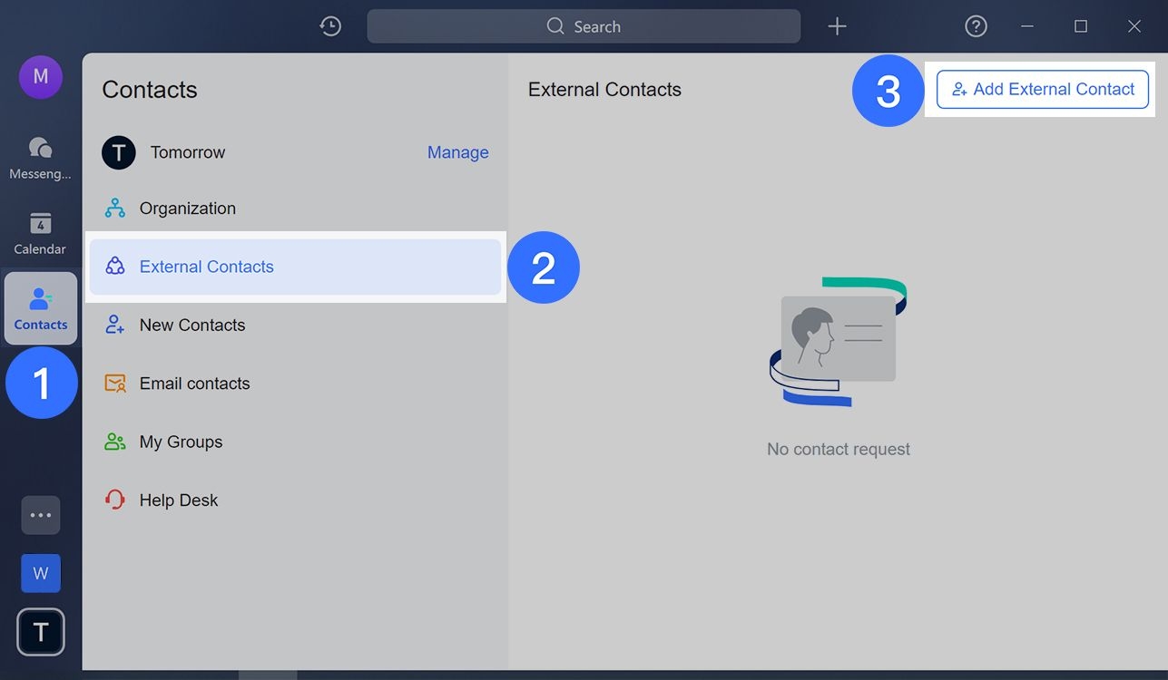 Add or delete external contacts